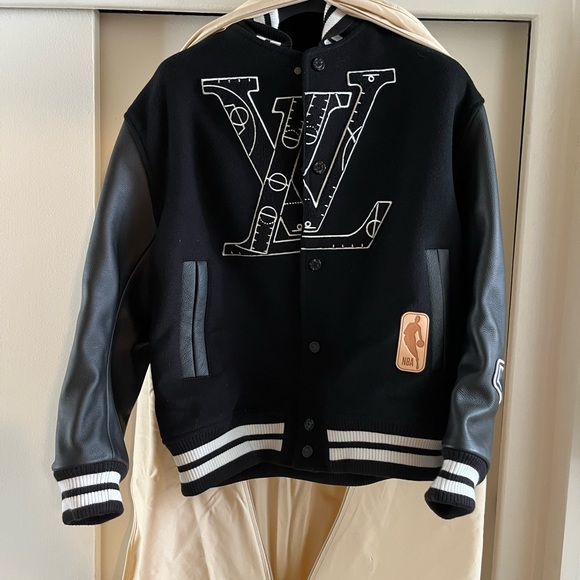 Louis Vuitton | Jackets & Coats | Louis Vuitton Letterman Jacket Nba ...
